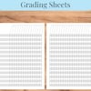 Printable Grade Book, Grade Sheet, 25-30 Class Sizes, Homeschool Grade ...