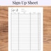 Sign-in & Sign-out Sheet, Sign-in Template, Sign in Book, Daily Sign in ...