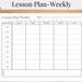 Weekly Lesson Plan Overview, Printable Time Blocked Lesson Plan ...
