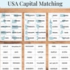 USA Capital Lesson Plan Activities, Educational Matching Game, State ...