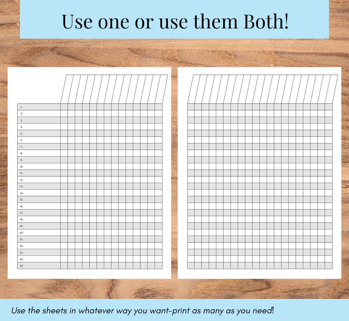 Grading Sheets Classroom Grading Sheets Classroom Student | Etsy