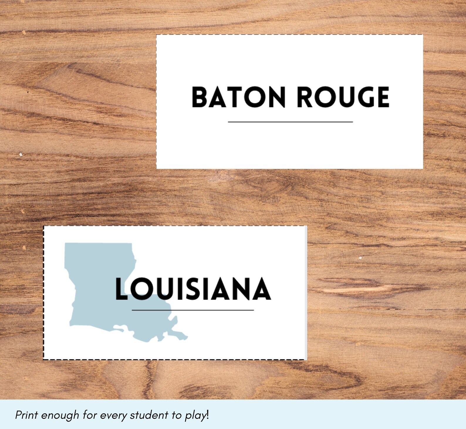 United States Capital Matching Game Educational Lesson - Etsy