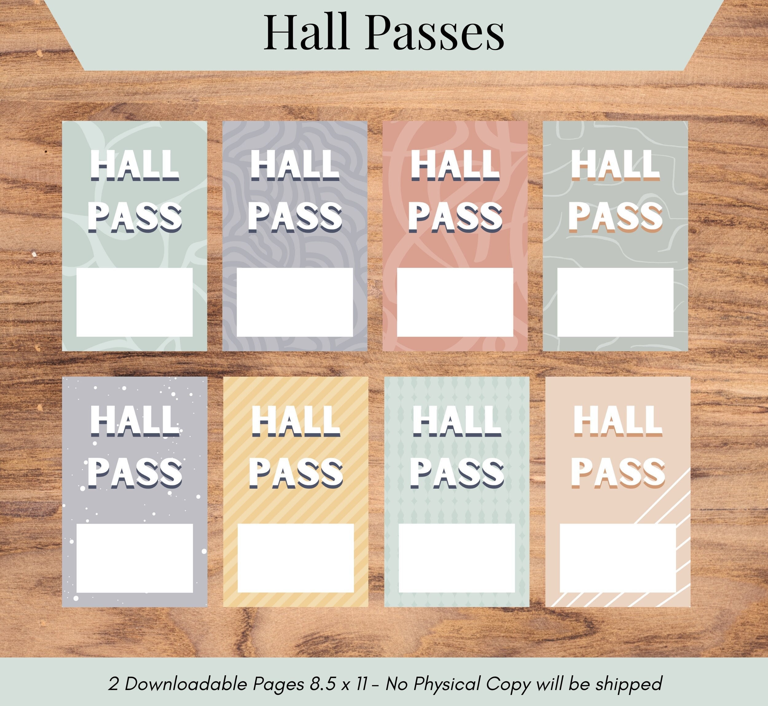 Hall Pass, Classroom Hall Pass, Gift for Elementary School, Classroom ...