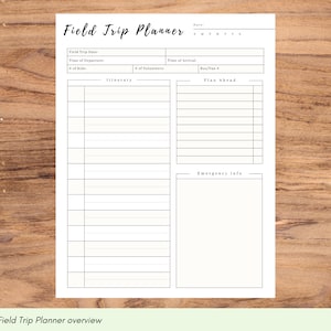 Field Trip Log, Field Trip Journal, Field Trip Anyone, Back to School ...