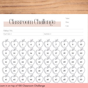Classroom Challenge 30-day 90-day & 100-day Classroom | Etsy