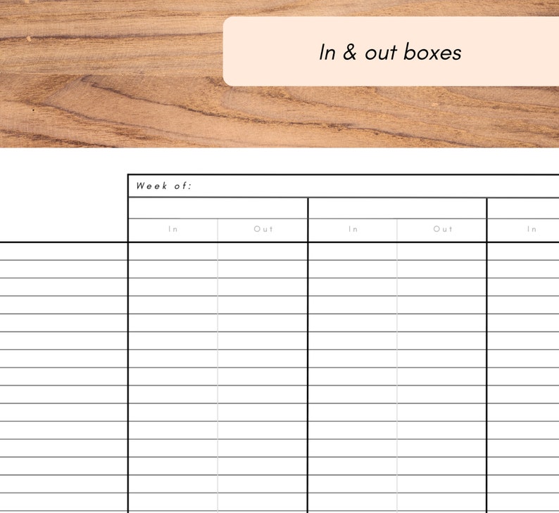 3-day Attendance Sheet With Blank Date Section, With in & Out Initial ...