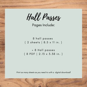 Hall Pass, Classroom Hall Pass, Gift for Elementary School, Classroom ...