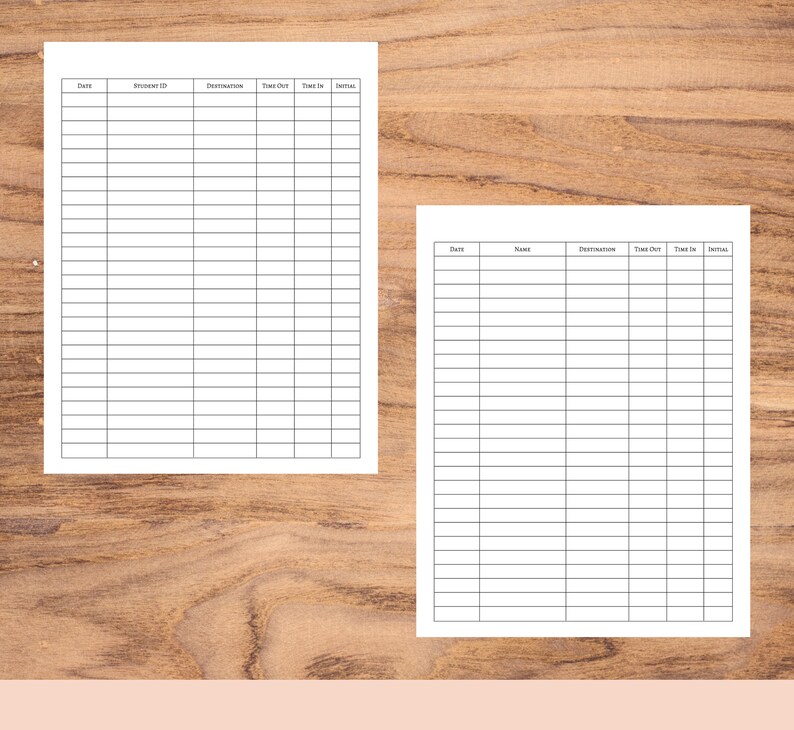 Sign-in / Sign- Out Sheet for Classroom, Sign-in, Sign-out, Homeschool ...