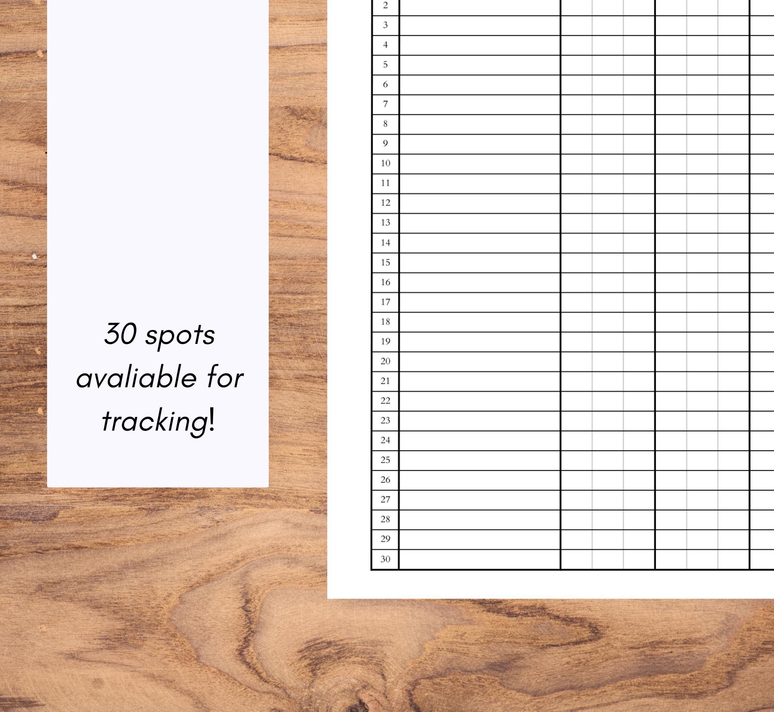Sign-in & Sign-out Sheet With Lunch Break, Sign-in Template, Daily Sign ...