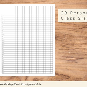 Printable Grade Book, Grade Sheet, 25-30 Class Sizes, Homeschool Grade ...