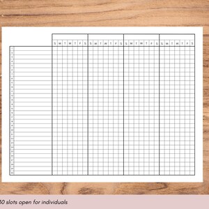 Attendance Sheet, Monthly Attendance Sheet, Attendance Log, Printable ...