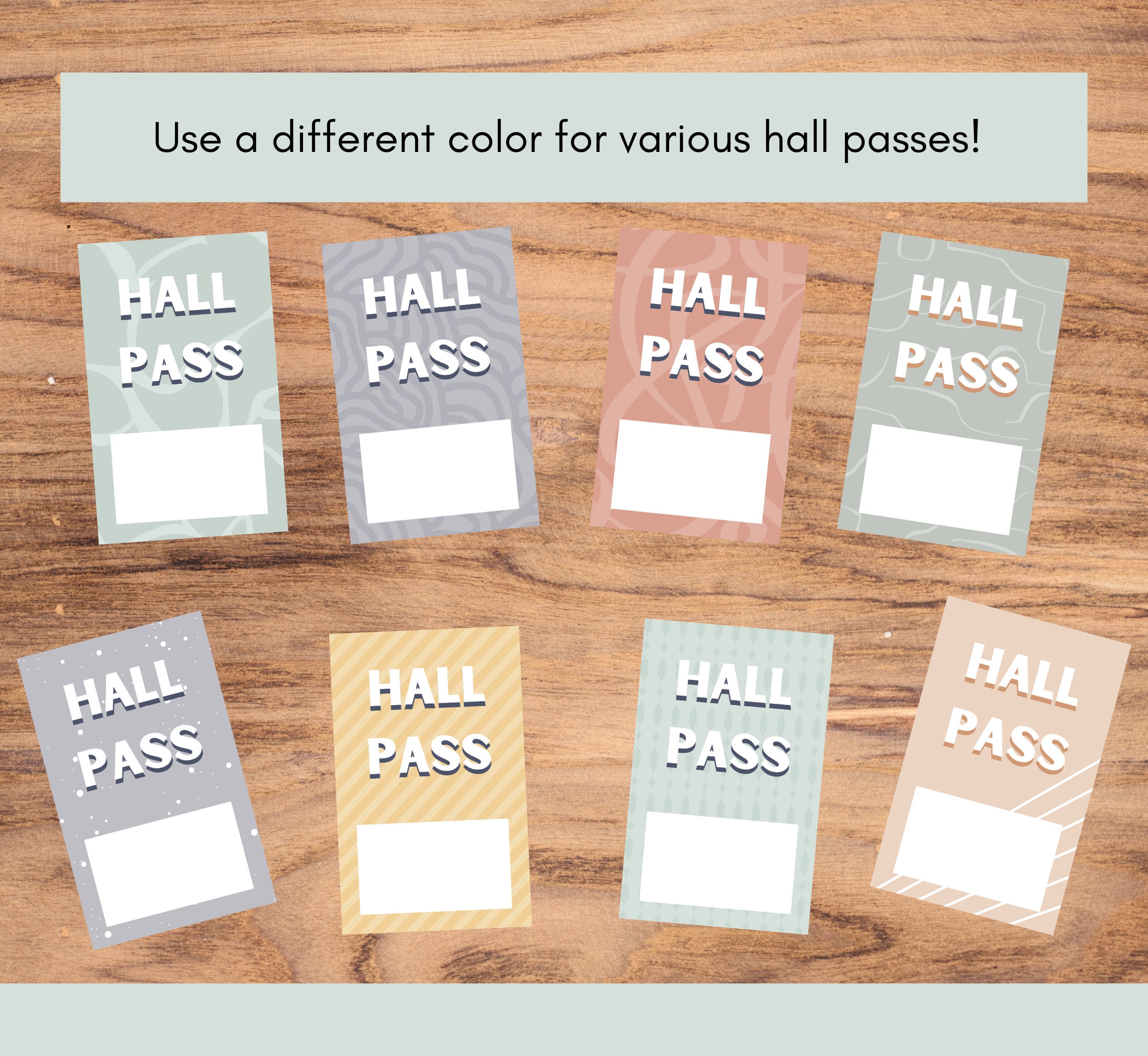 Hall Pass, Classroom Hall Pass, Gift for Elementary School, Classroom ...