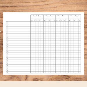 Attendance Sheet, Monthly Attendance Sheet, Attendance Log, Printable ...