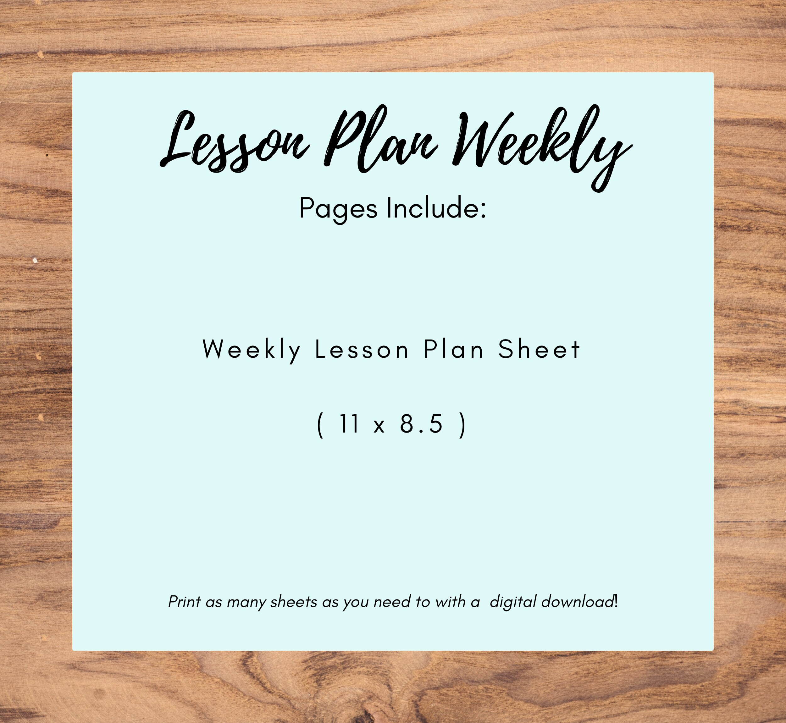 Weekly Lesson Plan Sheets, Classroom Templates for Teachers, Classroom ...