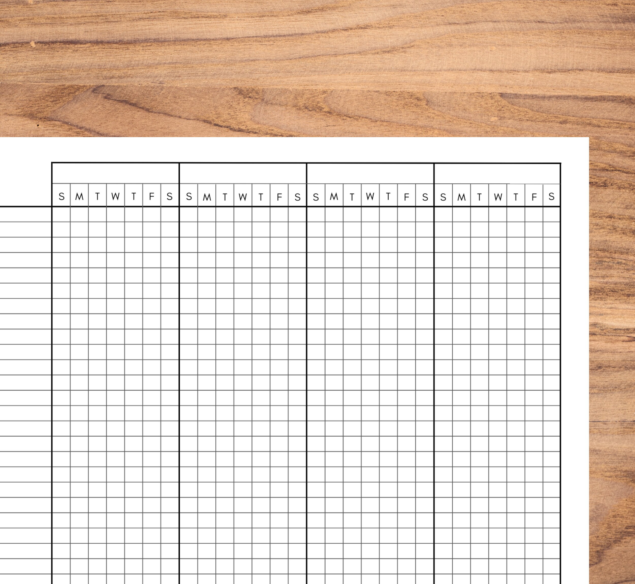 Attendance Sheet, Monthly Attendance Sheet, Attendance Log, Printable ...