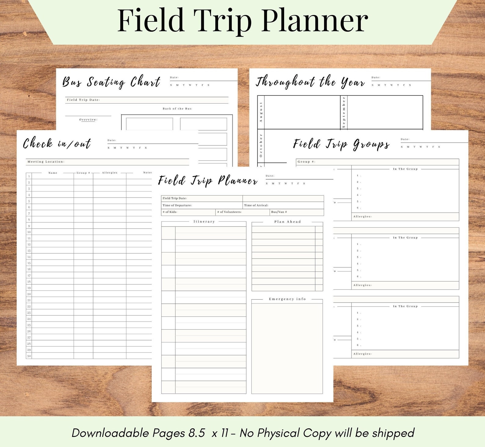 Field Trip Log, Field Trip Journal, Field Trip Anyone, Back to School ...