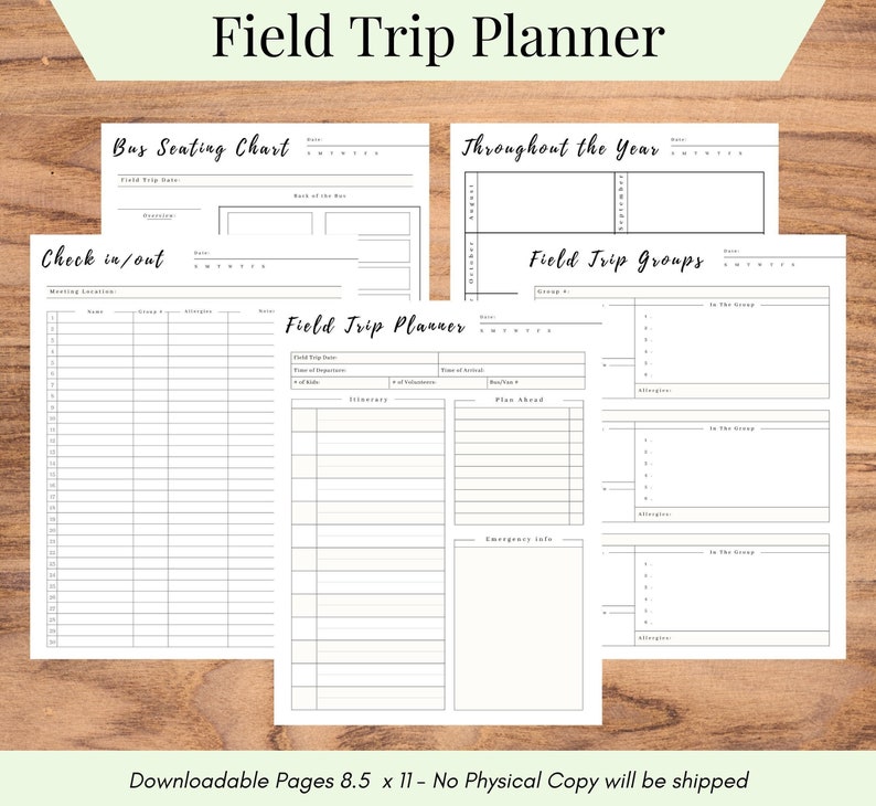Field Trip Log, Field Trip Journal, Field Trip Anyone, Back to School ...