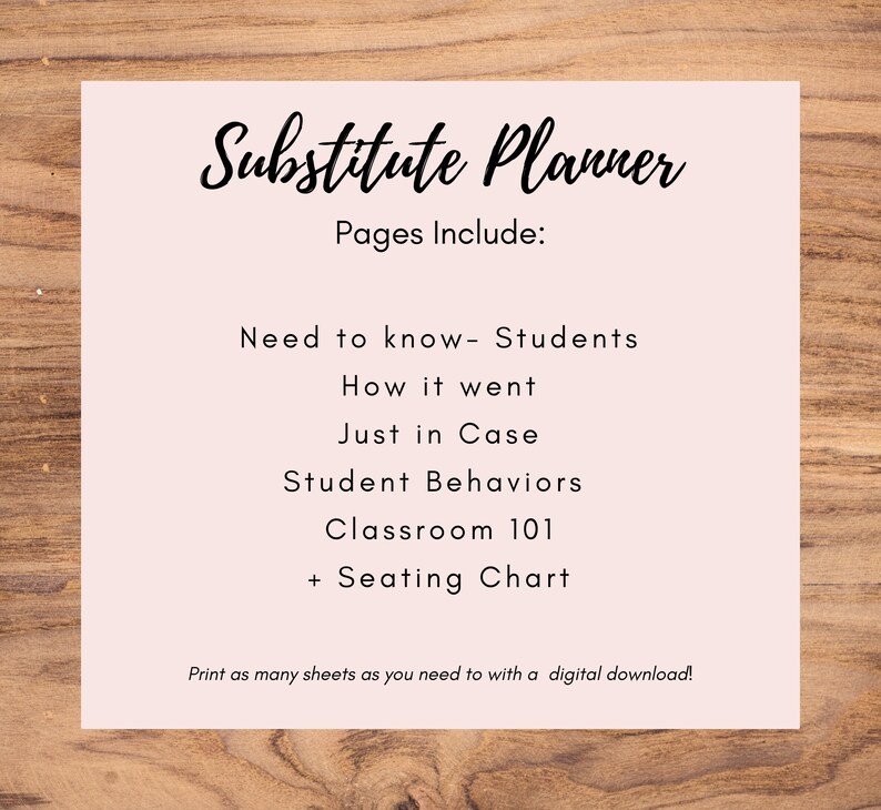Substitute Teacher Report, Substitute Binder, Substitute Teacher Lesson ...