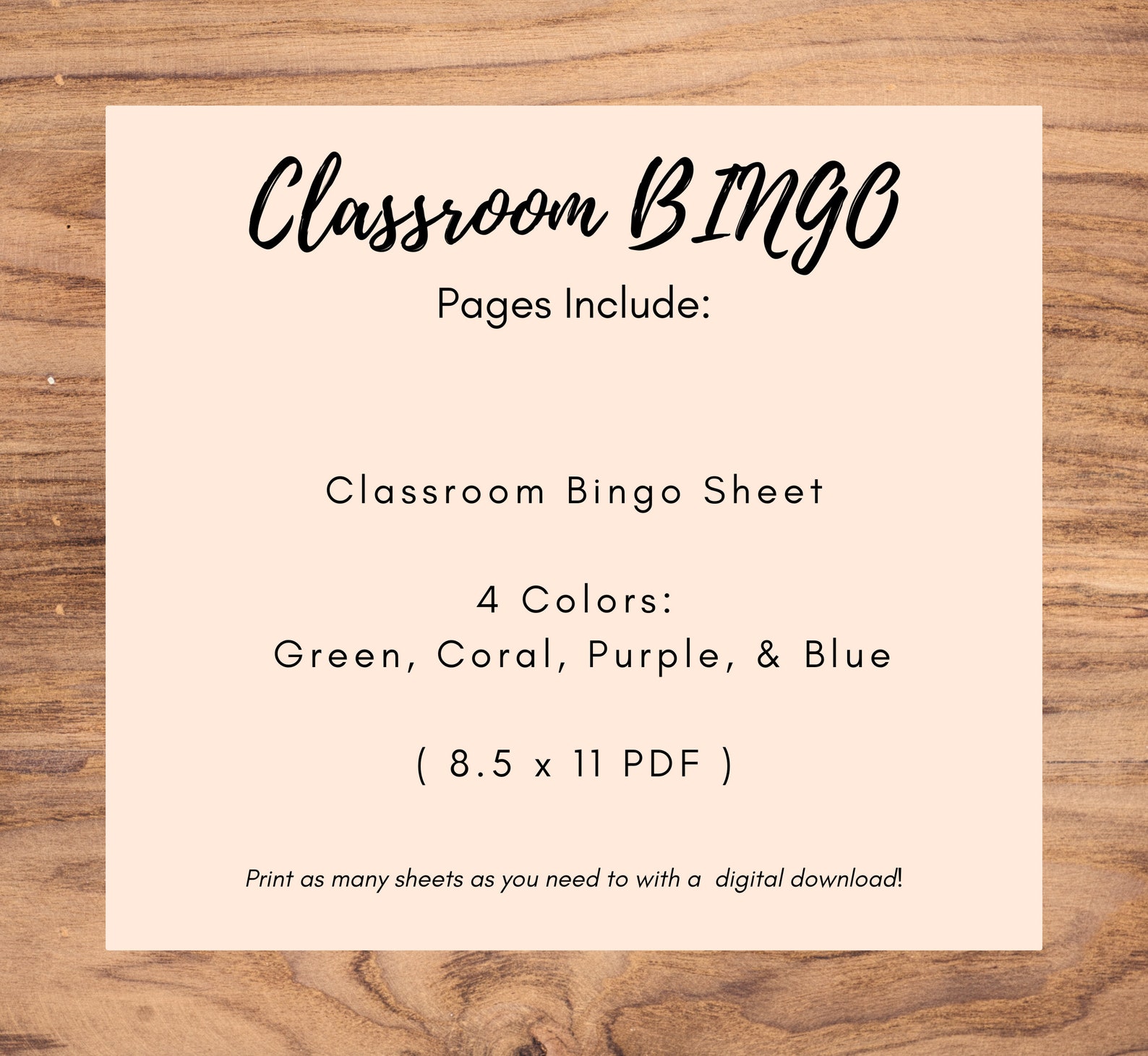 Classroom Bingo, Fun Classroom Games, Get to Know Your Classmate ...