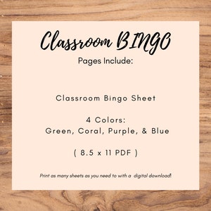 Classroom Bingo, Fun Classroom Games, Get to Know Your Classmate ...