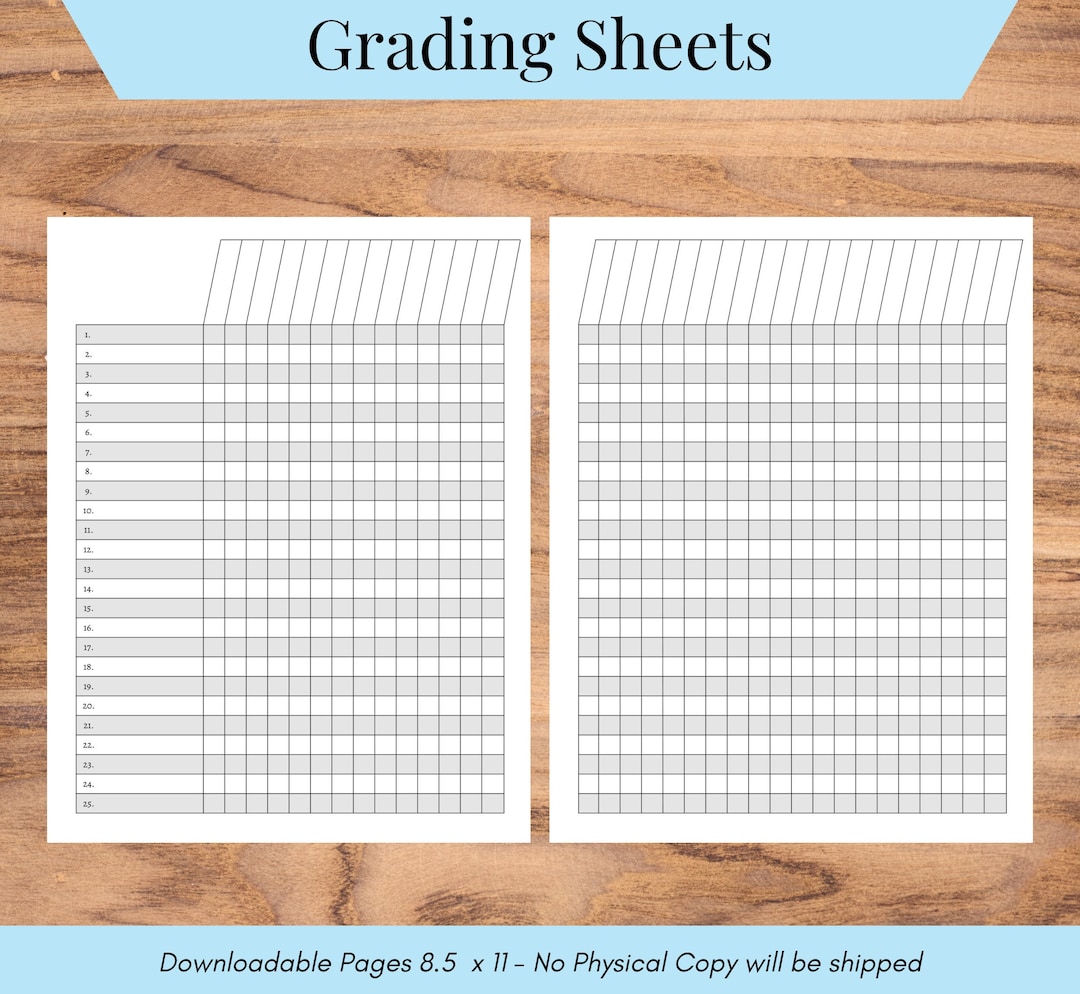Grading Sheets, Classroom Grading Sheets, Classroom Student Lists ...