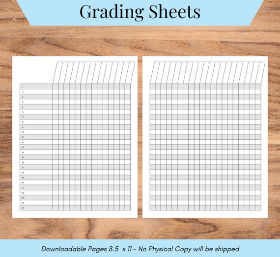 Grading Sheets Classroom Grading Sheets Classroom Student - Etsy