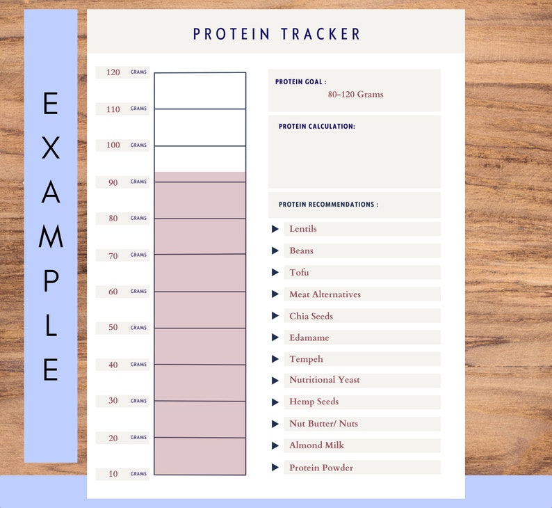 Protein Tracker Health and Nutrition - Etsy