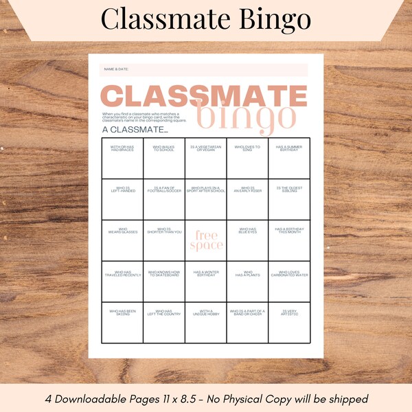 Get to Know You Bingo - Etsy