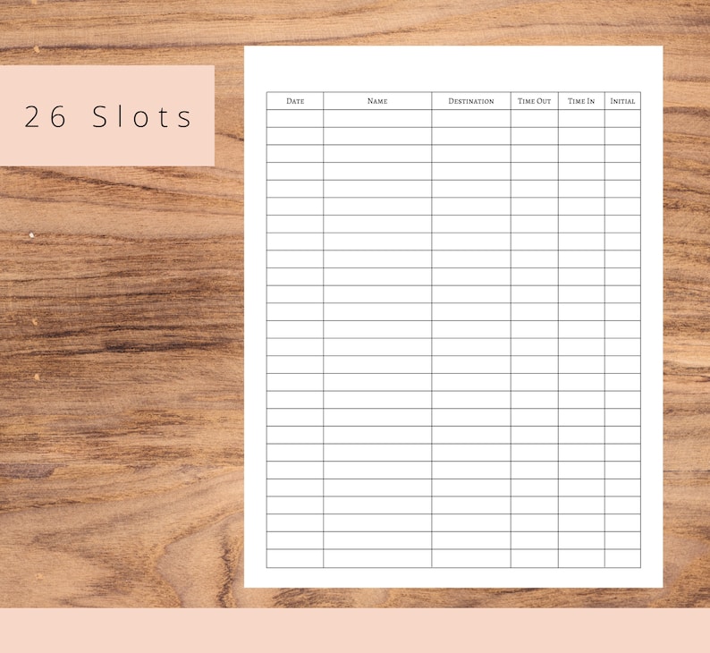 Sign-in / Sign- Out Sheet for Classroom, Sign-in, Sign-out, Homeschool ...