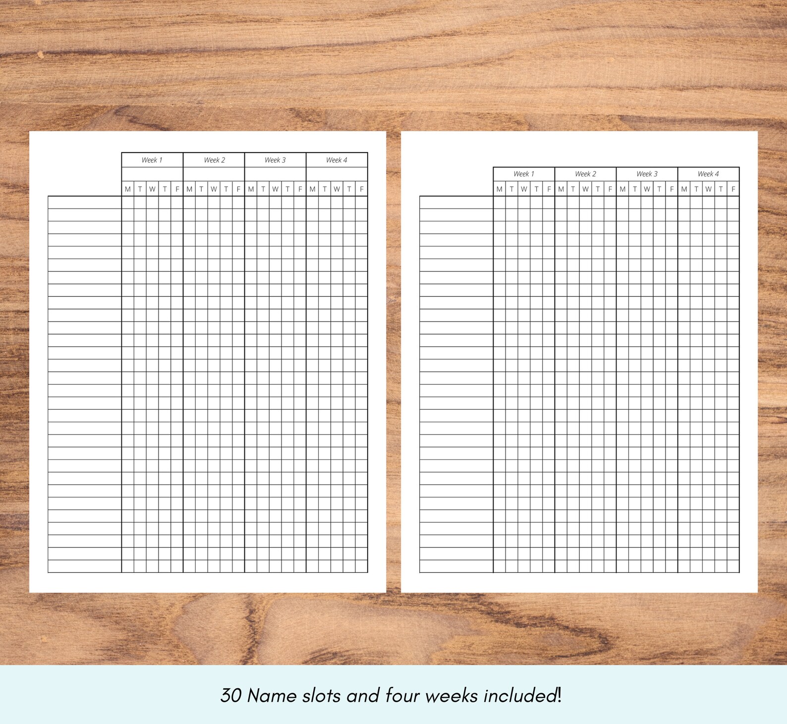 Attendance Sheet Monthly Attendance Sheet Attendance Log - Etsy