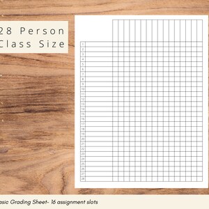 Printable Grade Book, Grade Sheet, 25-30 Class Sizes, Homeschool Grade ...