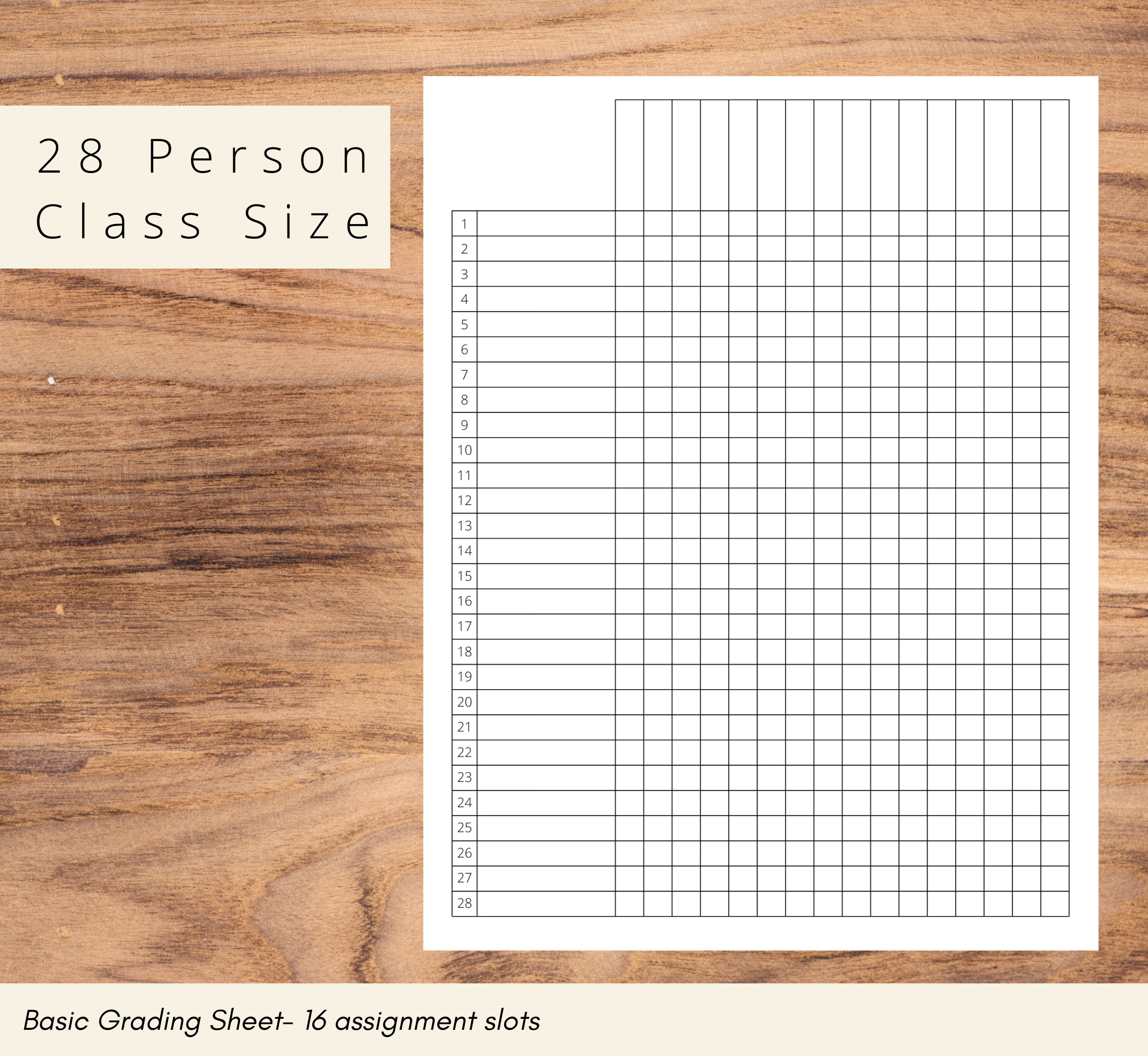 Printable Grade Book, Grade Sheet, 25-30 Class Sizes, Homeschool Grade ...