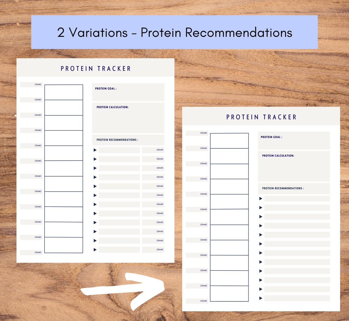 Protein Tracker Health and Nutrition - Etsy