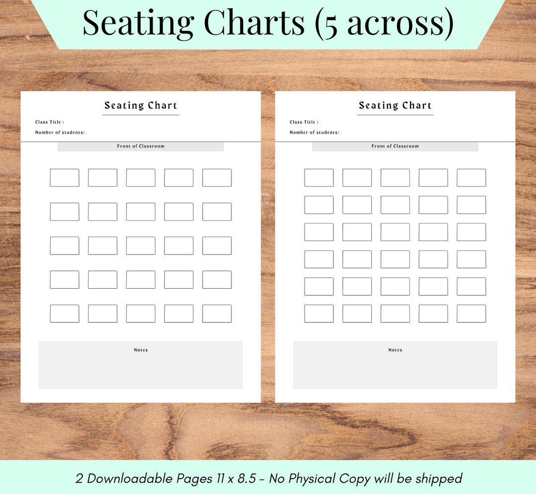 Classroom Seating Chart Template, Student Seating Arrangement, School ...