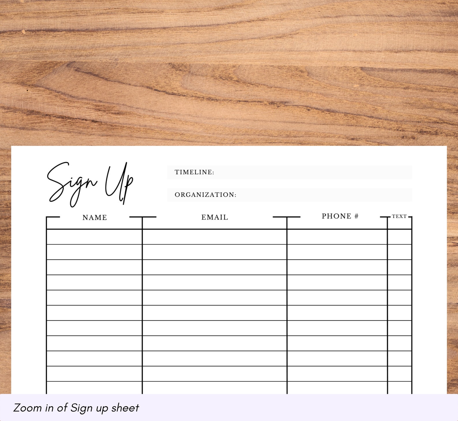 Sign up Sheet, Organization Sign up Sheet, Email Sign Up, Grassroot ...