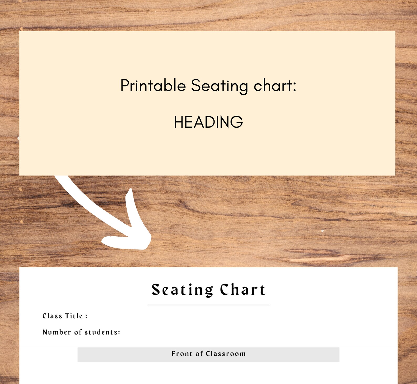 Classroom Seating Chart Template, Student Seating Arrangement, School ...
