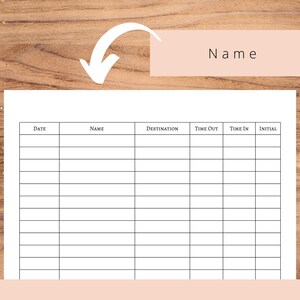 Sign-in / Sign- Out Sheet for Classroom, Sign-in, Sign-out, Homeschool ...