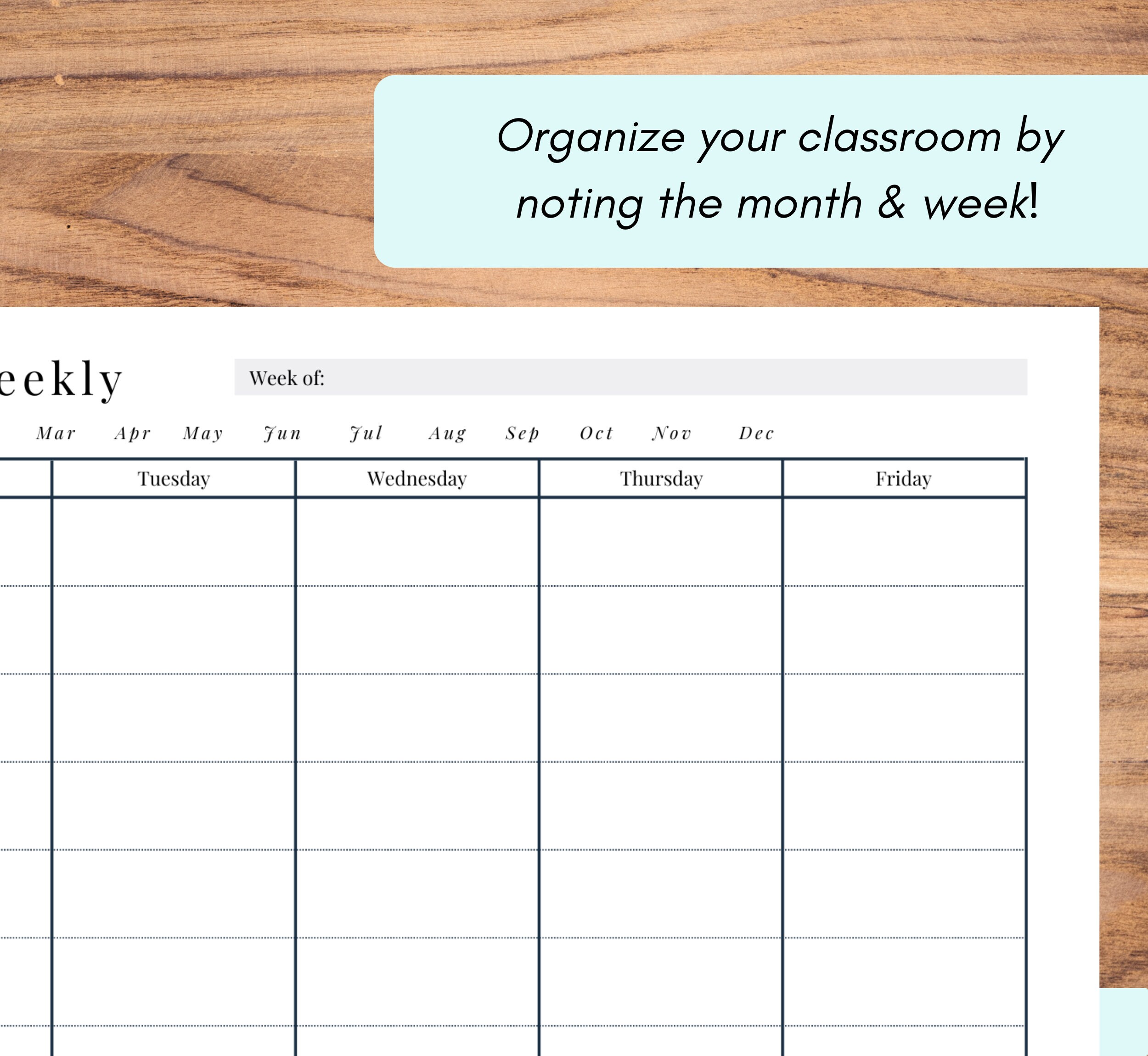Weekly Lesson Plan Sheets, Classroom Templates for Teachers, Classroom ...