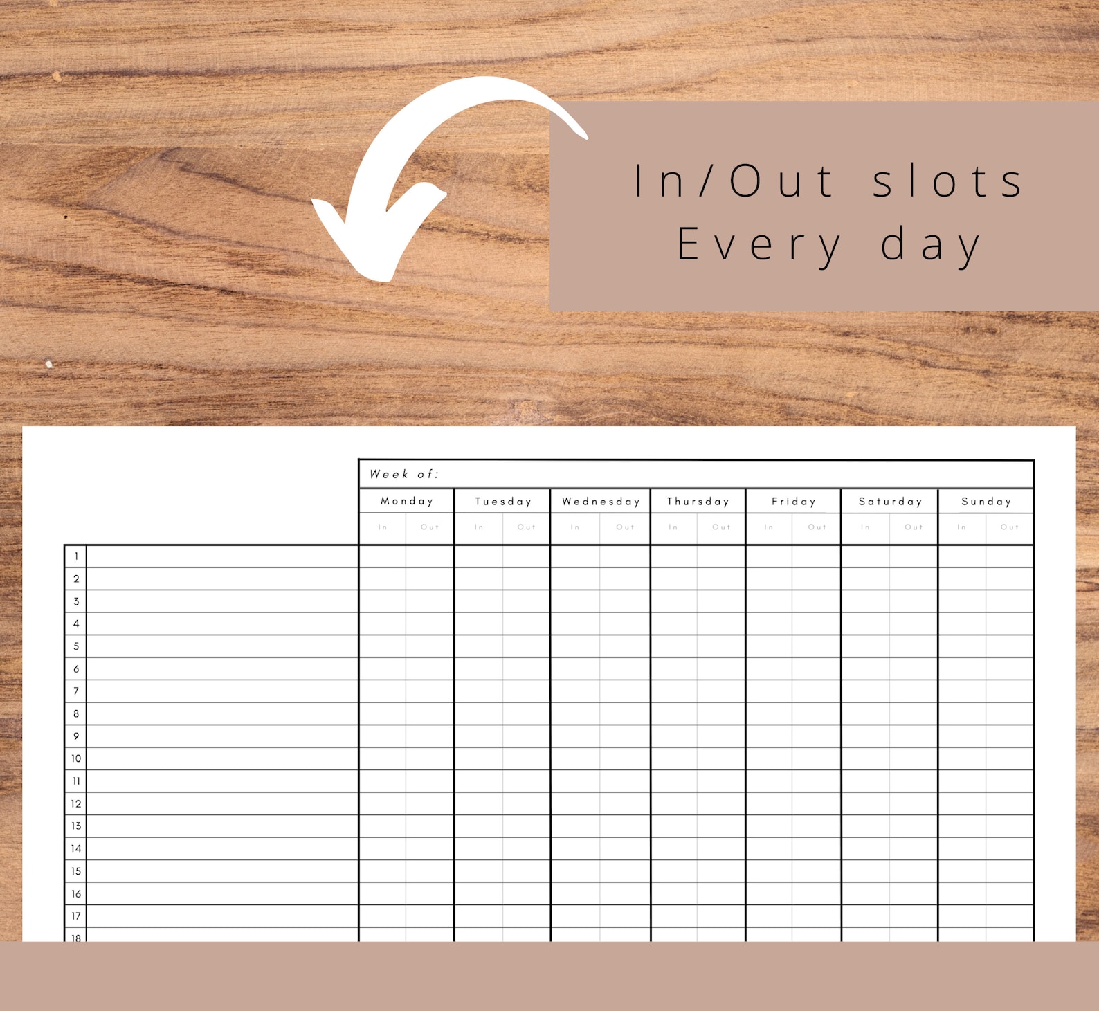 Sign-in & Sign-out Sheet, Sign-in Template, Sign- in Book, Daily Sign ...