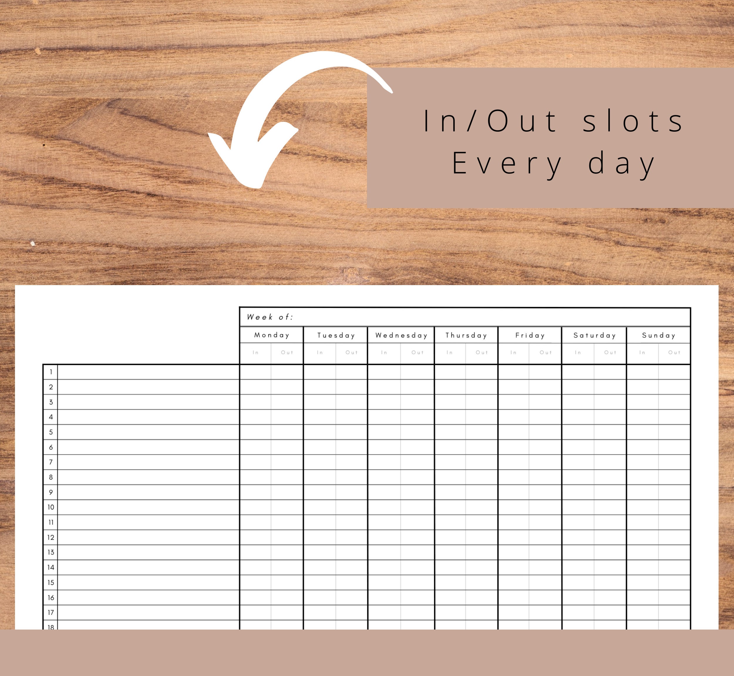 Sign-in & Sign-out Sheet, Sign-in Template, Sign- in Book, Daily Sign ...