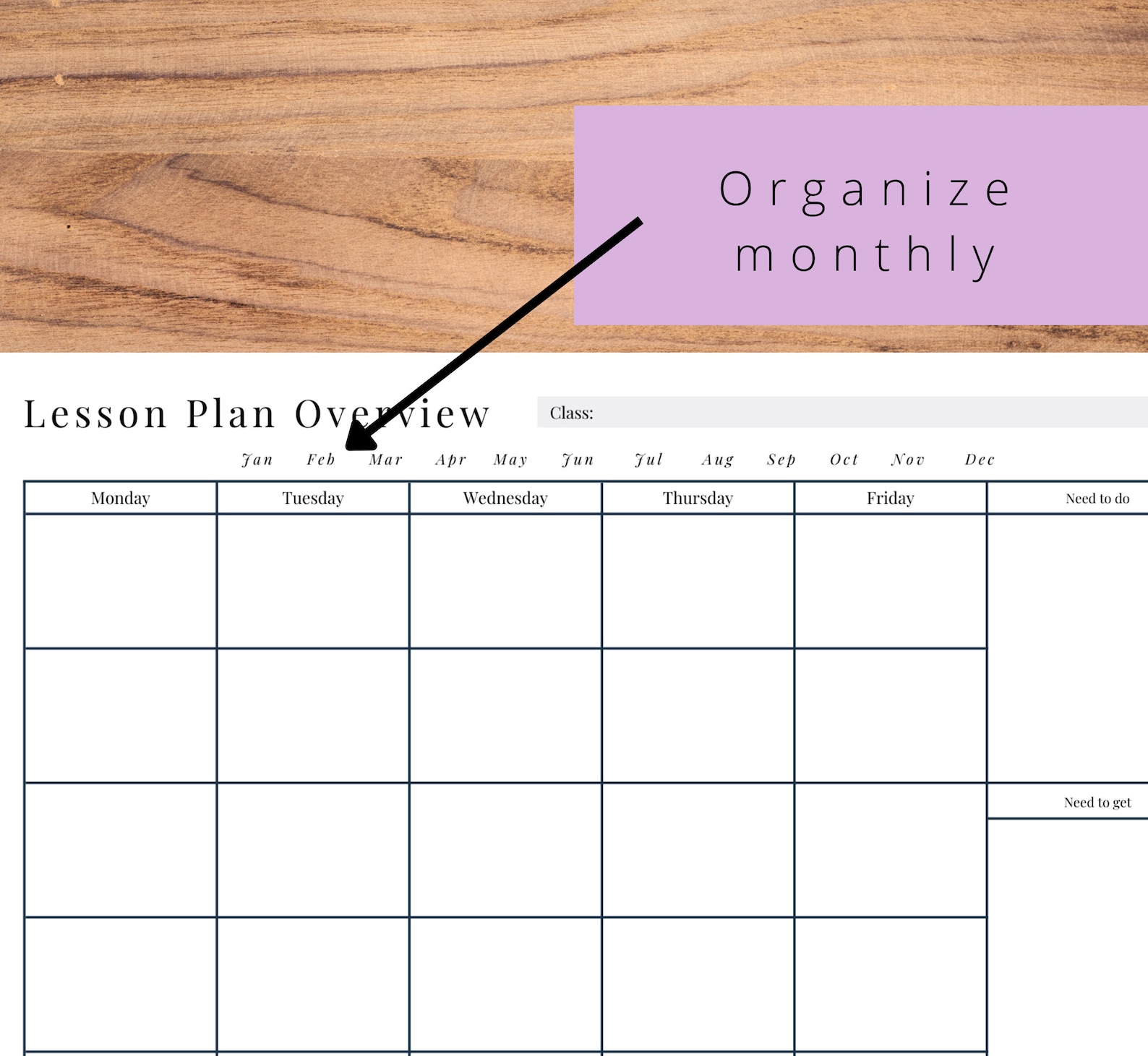 Lesson Plan Overview, Visual Monthly Planner, Lesson Planner Template ...