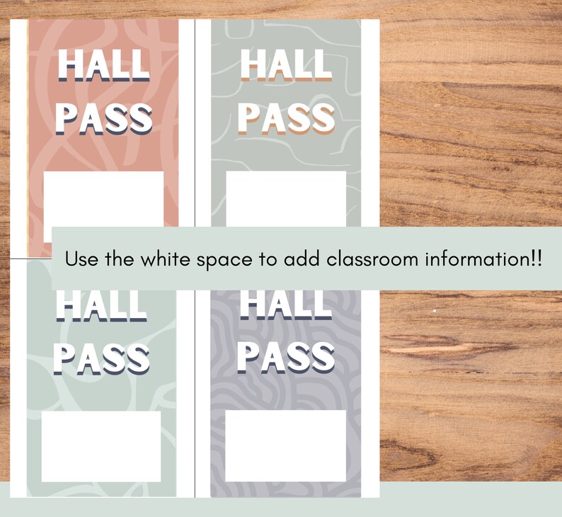 Hall Pass, Classroom Hall Pass, Gift for Elementary School, Classroom ...