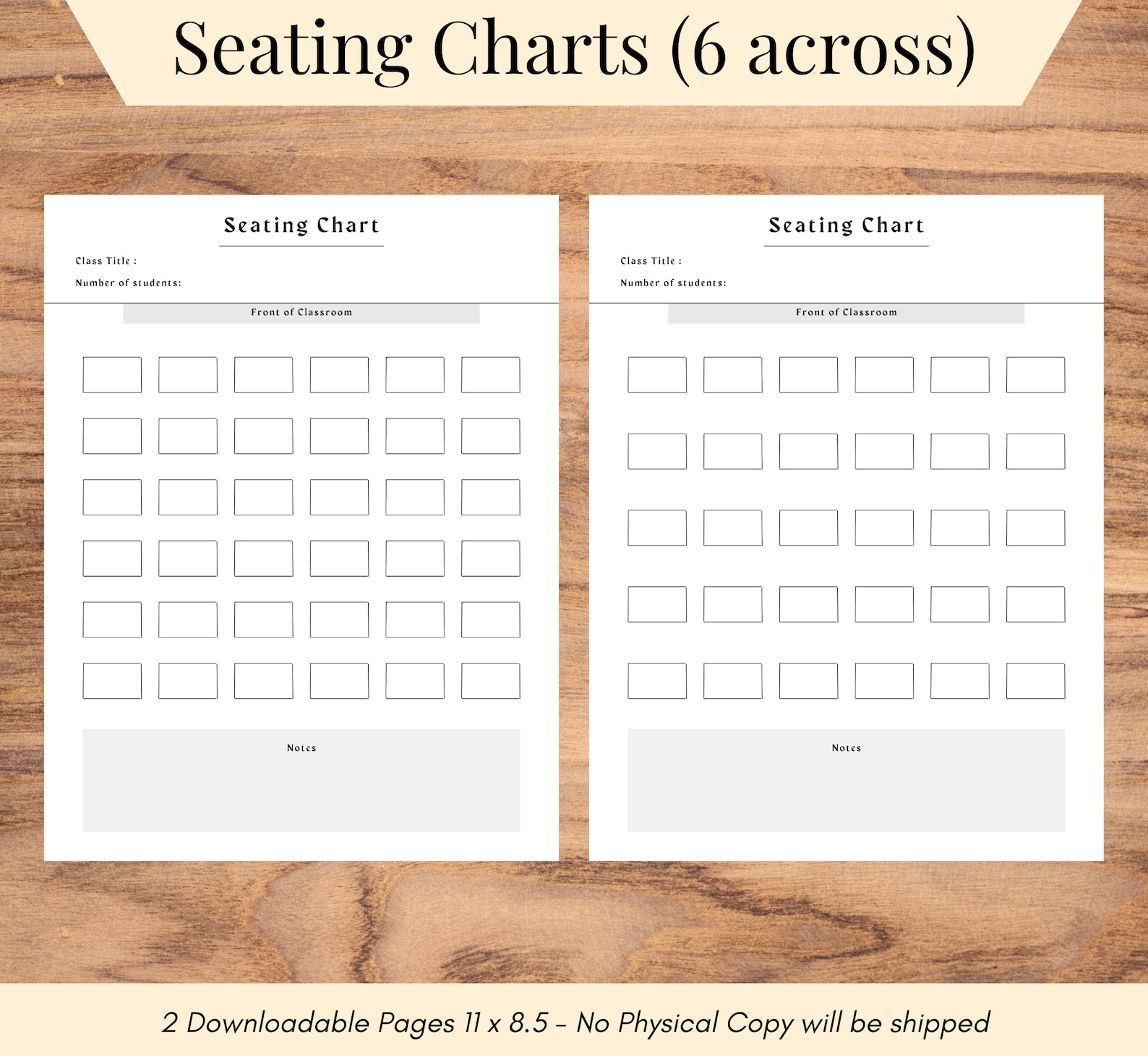 Classroom Seating Chart Template, Student Seating Arrangement, School ...