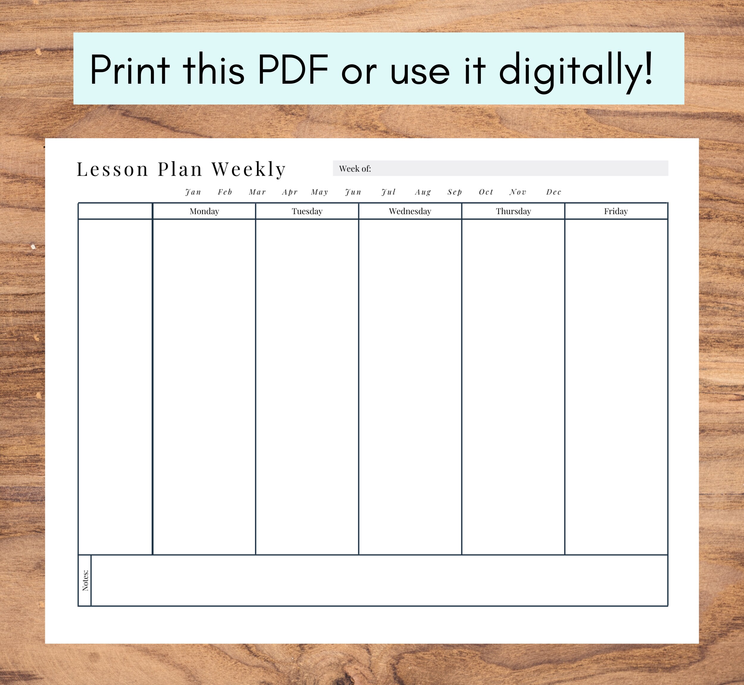 Weekly Lesson Plan Sheets, Classroom Templates for Teachers, Classroom ...