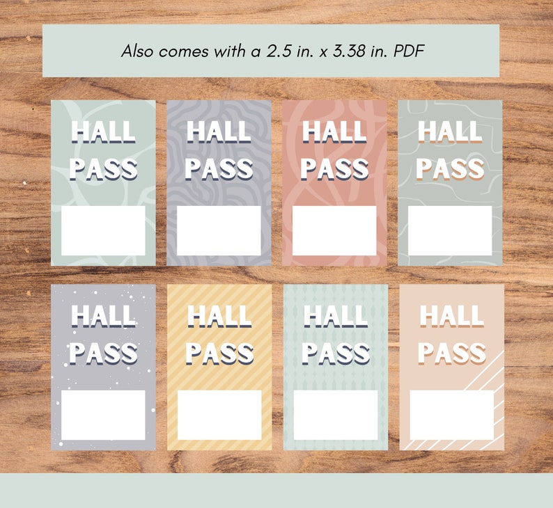 Hall Pass, Classroom Hall Pass, Gift for Elementary School, Classroom ...