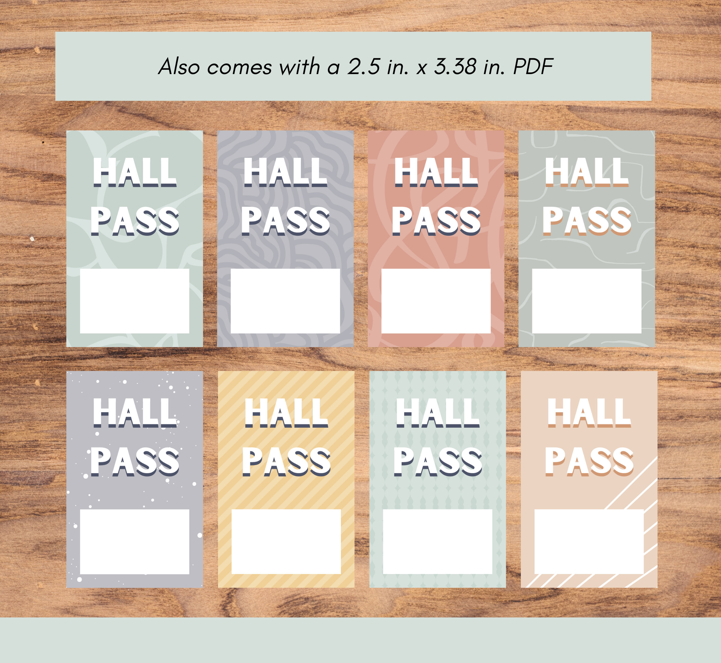 Hall Pass, Classroom Hall Pass, Gift for Elementary School, Classroom ...