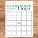 Classmate Bingo, Fun Classroom Games, Get to Know Your Classmate ...