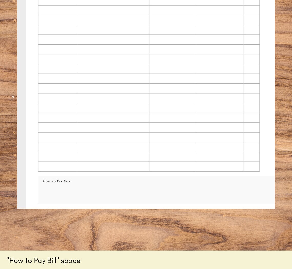 Utility Costs Tracker Printable, Bill Payment, Bill Planner Printable ...