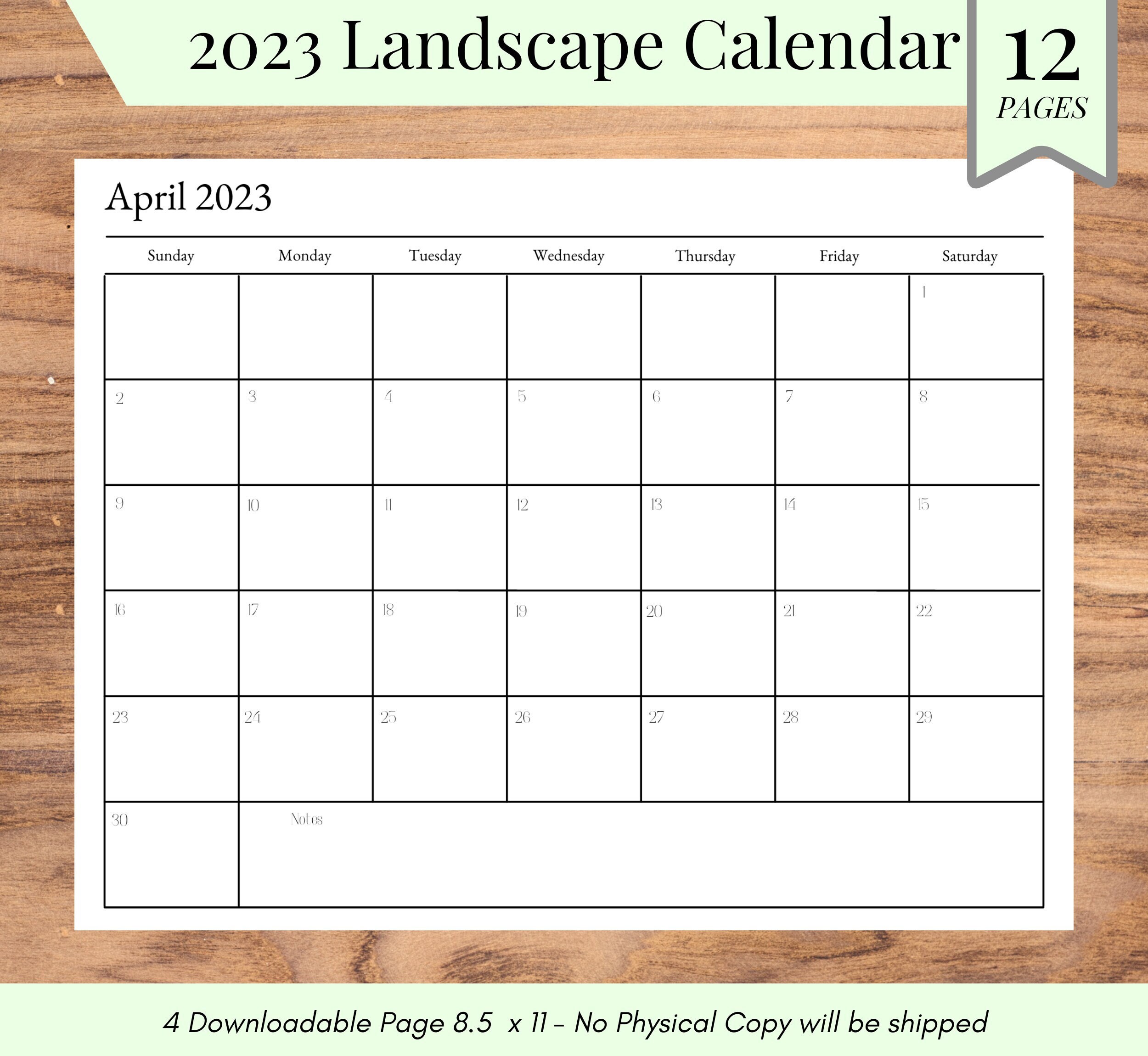 January-december 2023 Calendar, Calendar Template, 2023 Planner, 2023 ...