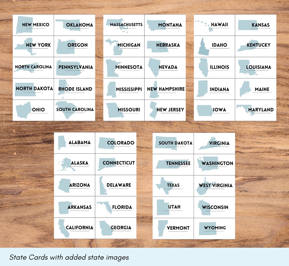 United States Capital Matching Game Educational Lesson Activities ...